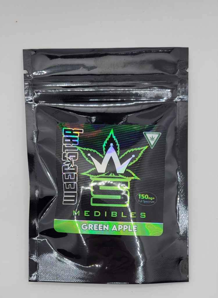 150mg Green Apple Gummy Block (Weed Star) | Flower of Life Distributors